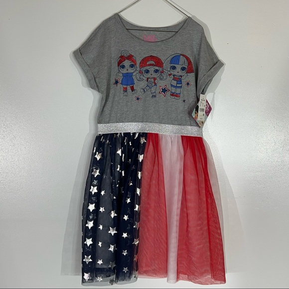 L.O.L. Surprise! | Dresses | Lol Surprise Girls Tutu Dress Red White ...